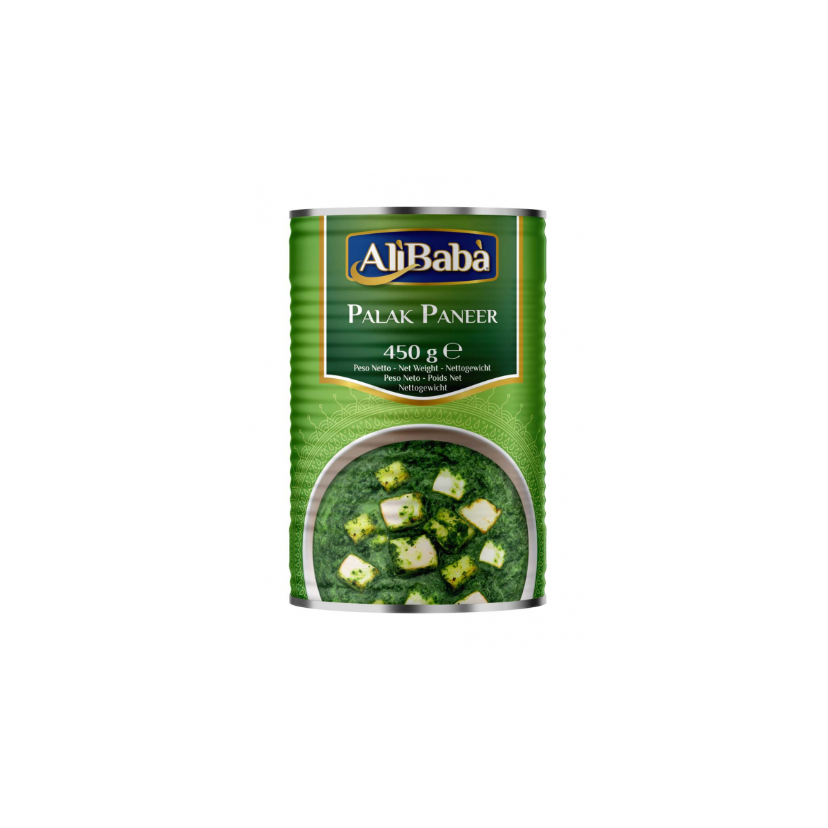 ALI BABA PALAK PANEER 450GR (TIN) - Little India