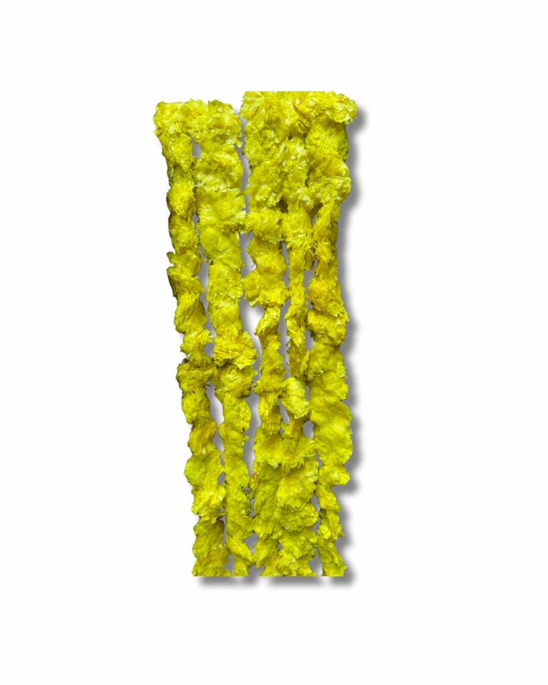 Plastic phool mala for decoration Yellow per piece - Little India